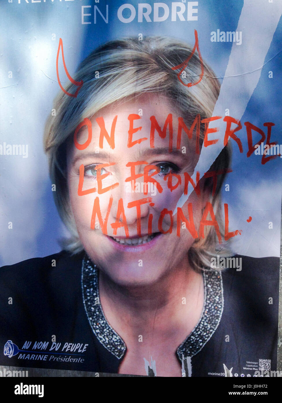 Marine Le Pen Poster Banque d'image et photos - Alamy