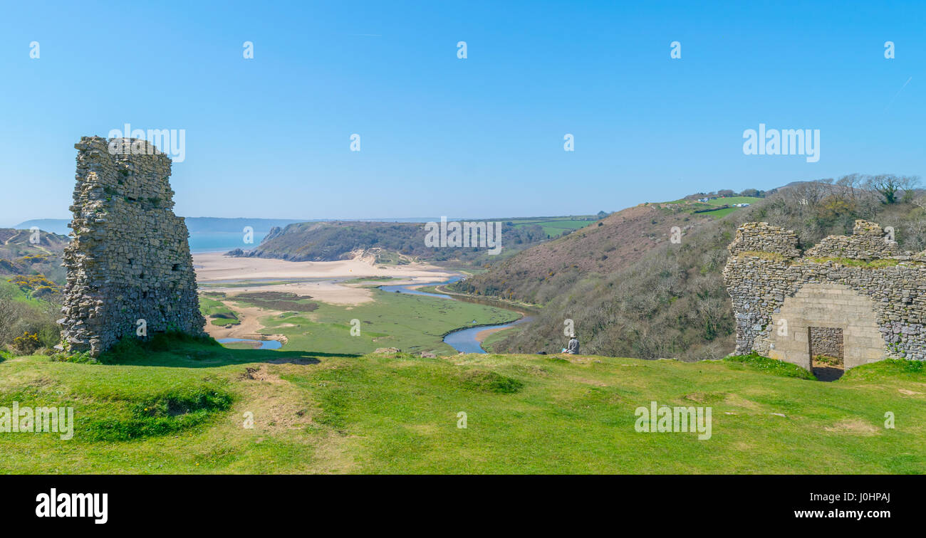 Ruines du château de pennard Banque de photographies et d’images à ...