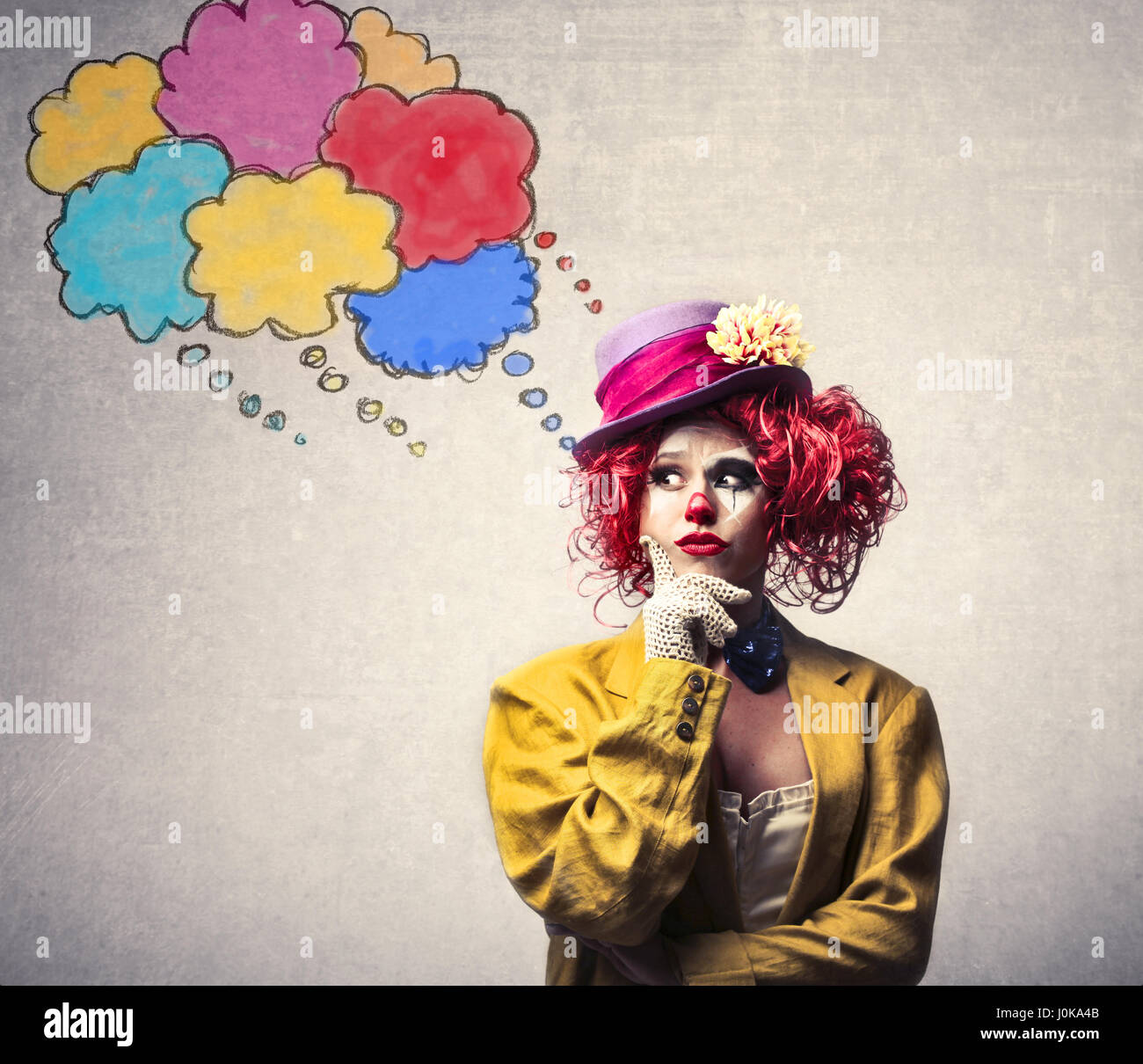 Visage de clown femme illustration Banque de photographies et d’images ...