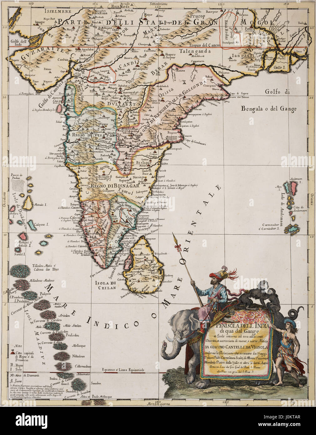 Old map of india Banque de photographies et d’images à haute résolution ...