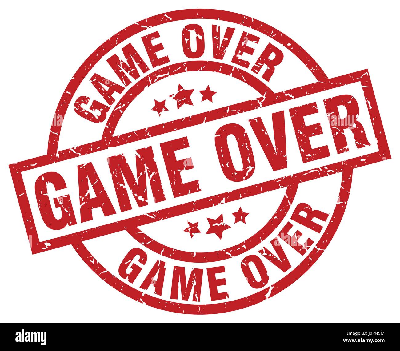 Game over red grunge seal Banque de photographies et d’images à haute ...