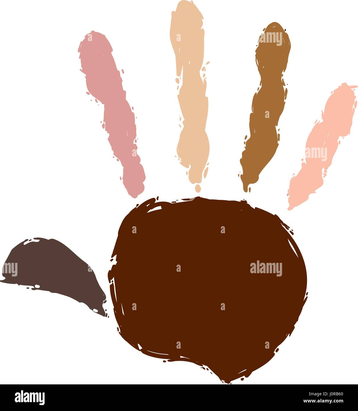 Symbole main humaine Image Vectorielle Stock - Alamy