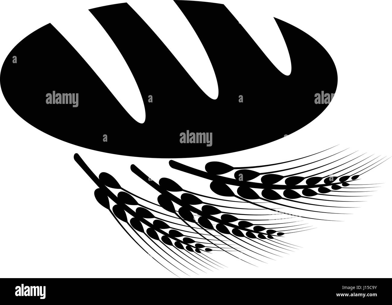 Icône pain Vector Illustration sur le fond blanc Image Vectorielle ...