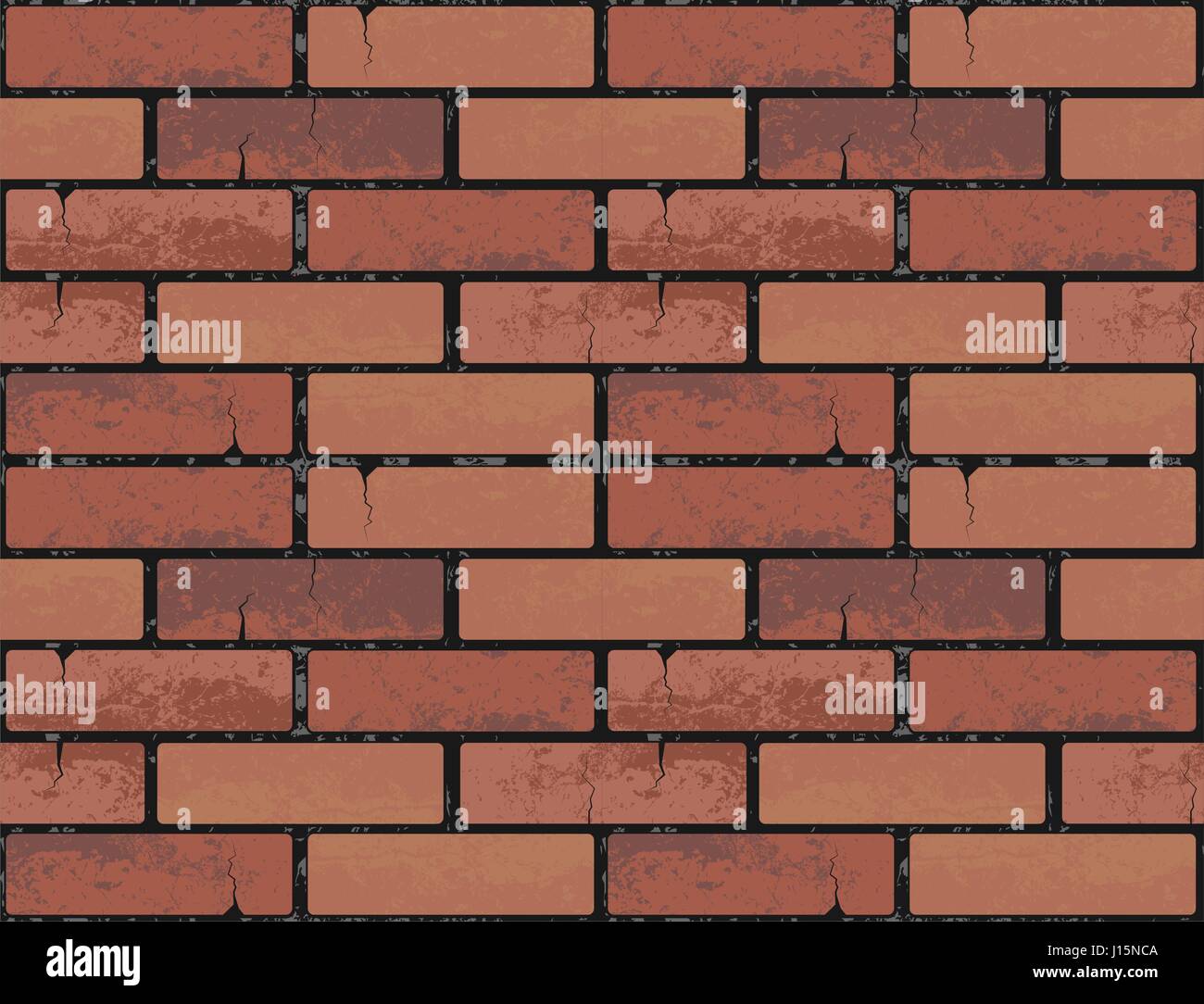 Mur de brique rouge seamless texture background. Vector illustration ...