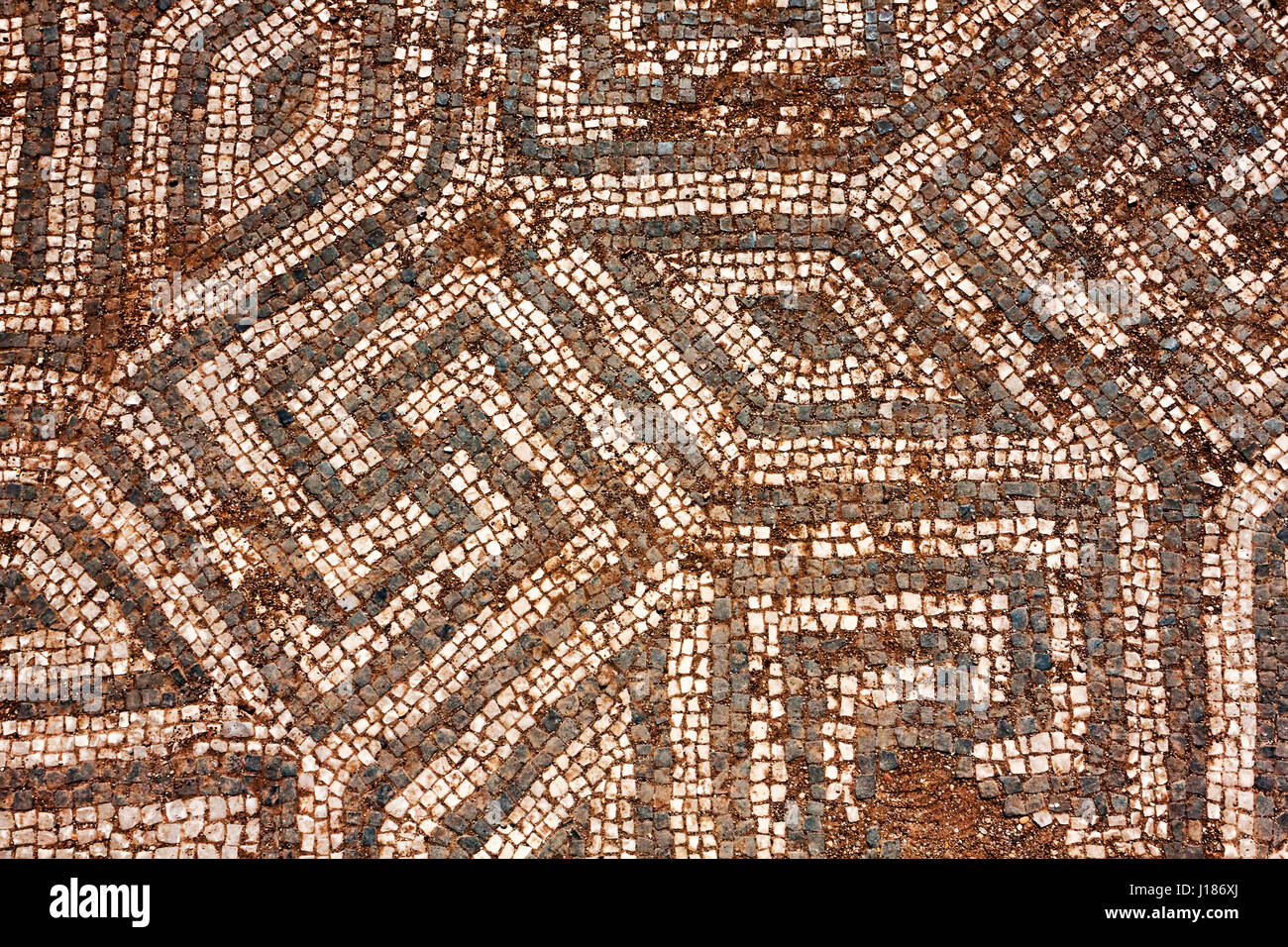 Sol en mosaïque de l'empire romain à Ostia Antica - Italie Photo Stock ...