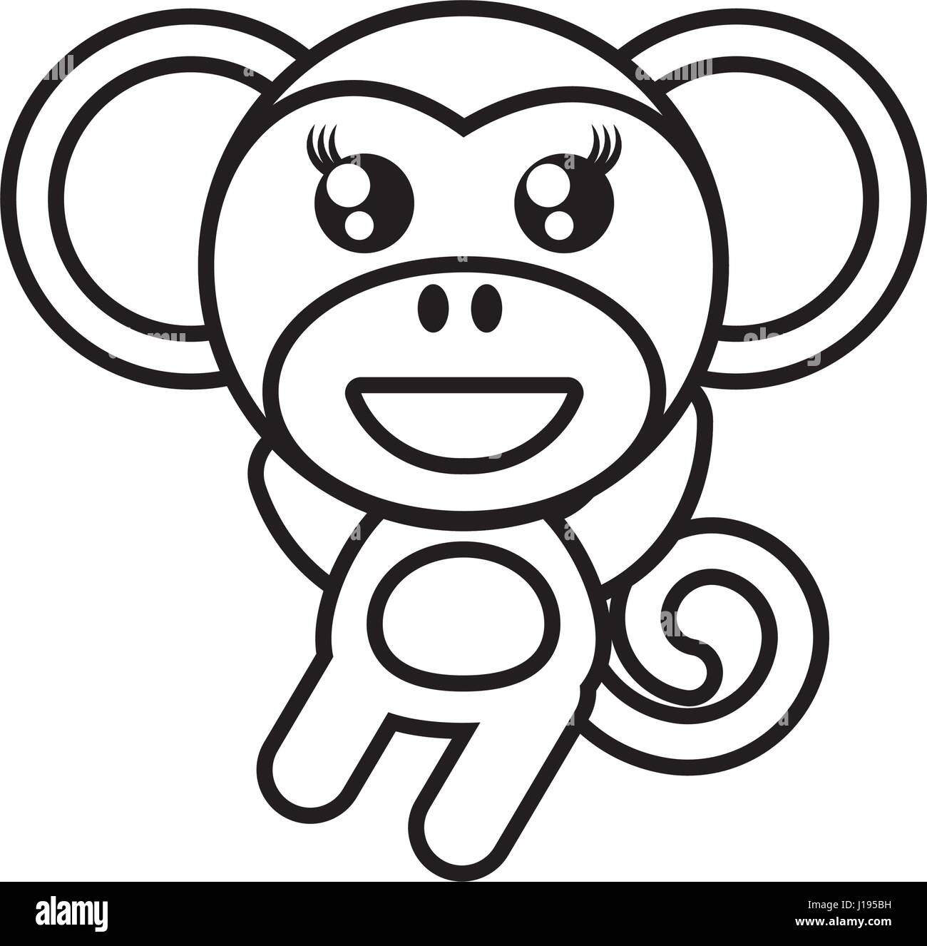 Dessin De Singe Banque d'images vectorielles - Alamy