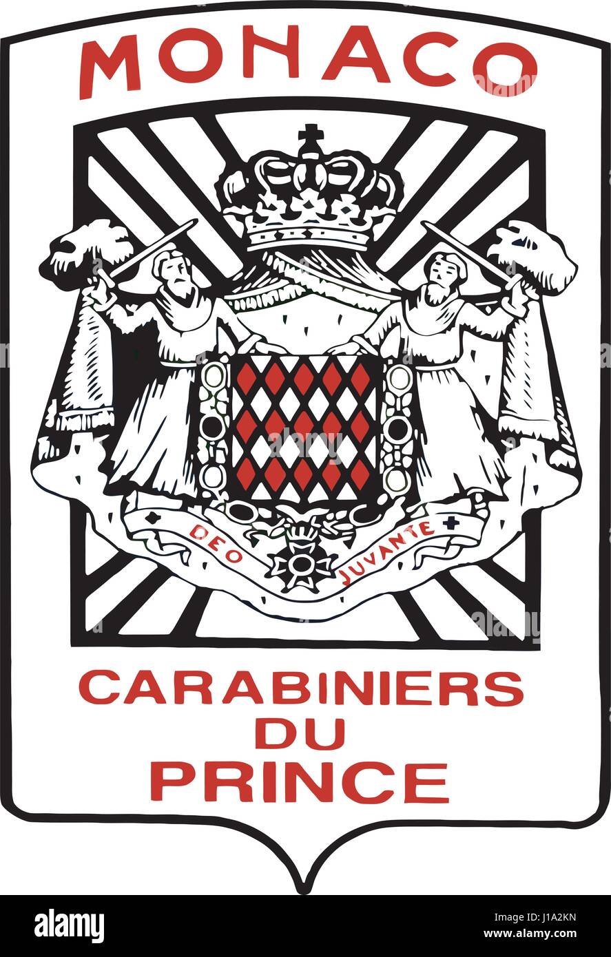 Blason de monaco Banque d'images vectorielles - Alamy