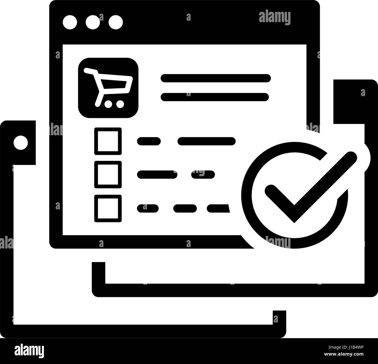 L'icône de traitement de la commande. Modèle plat Image Vectorielle ...