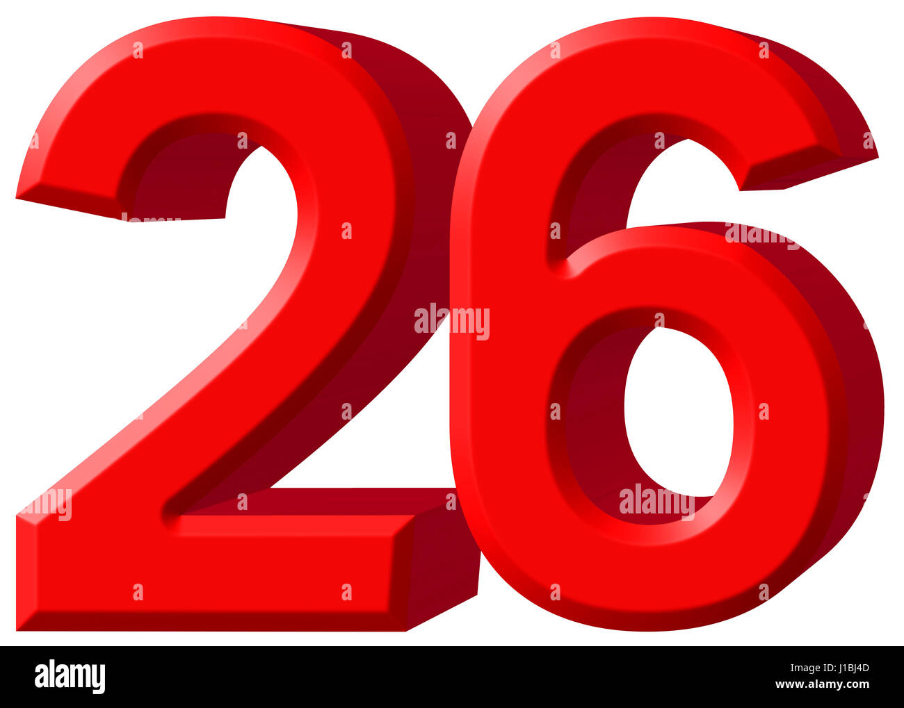 Chiffre 26, vingt-six, isolé sur fond blanc, 3D render Photo Stock - Alamy Chiffre 26, vingt-six, isolé sur fond blanc, 3D render Photo Stock - Alamy