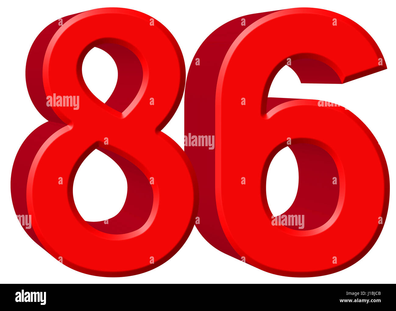 Chiffre 86, quatre-vingt-six, isolé sur fond blanc, 3D render Photo ... Chiffre 86, quatre-vingt-six, isolé sur fond blanc, 3D render Photo ...
