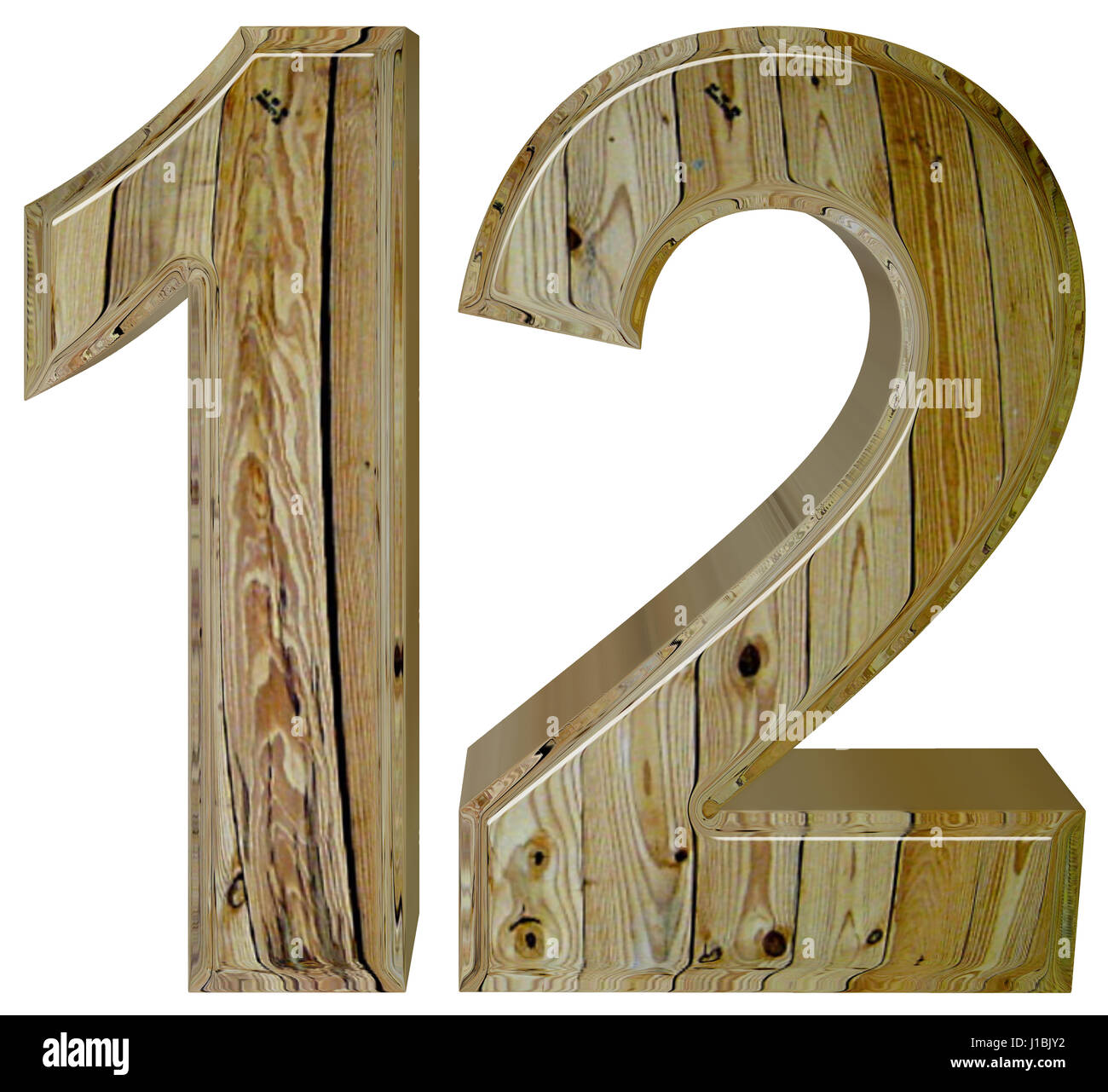 Numeral 12 twelve isolated on Banque de photographies et d’images à ...