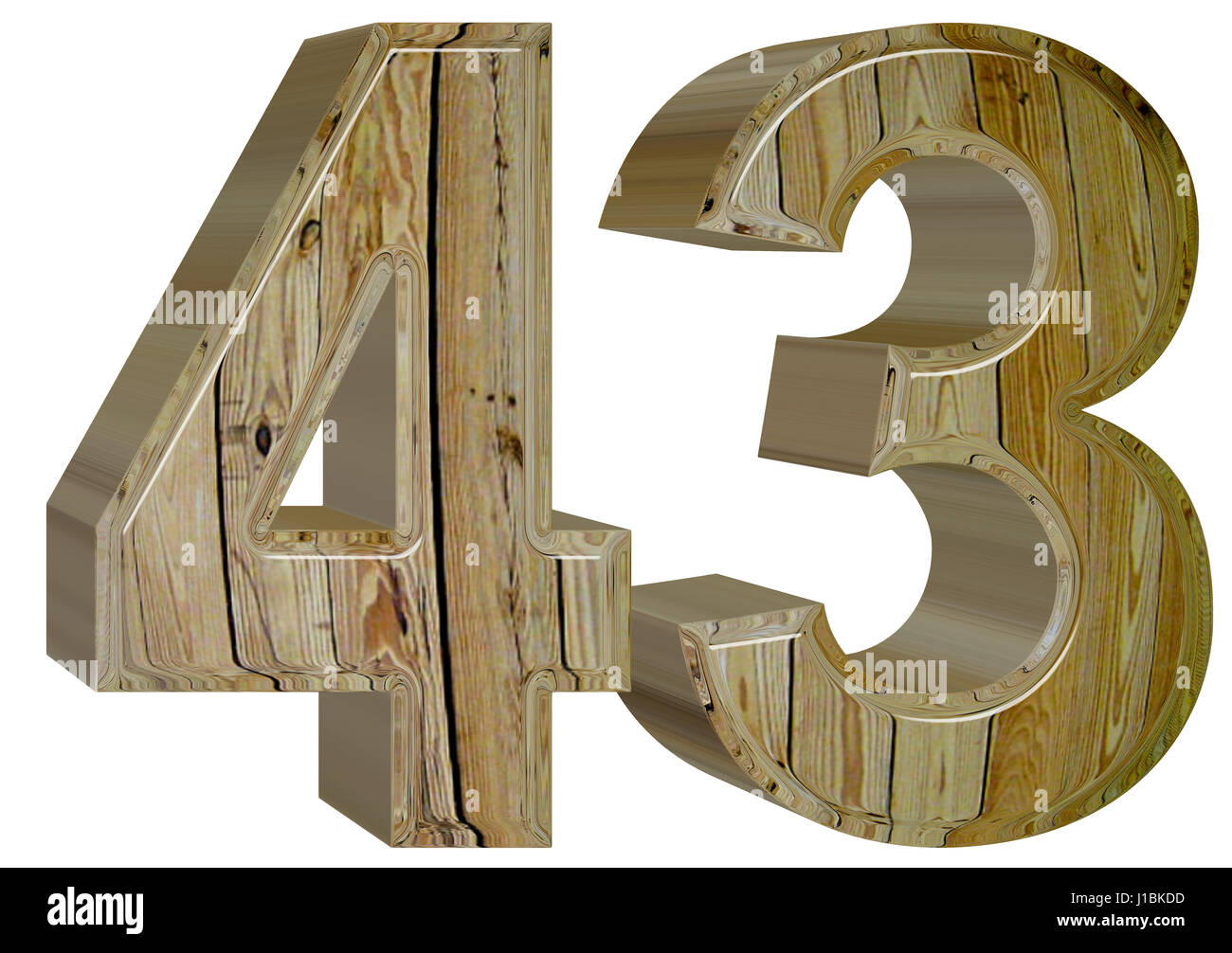 Chiffre 43, quarante trois, isolé sur fond blanc, 3D render Photo Stock ...