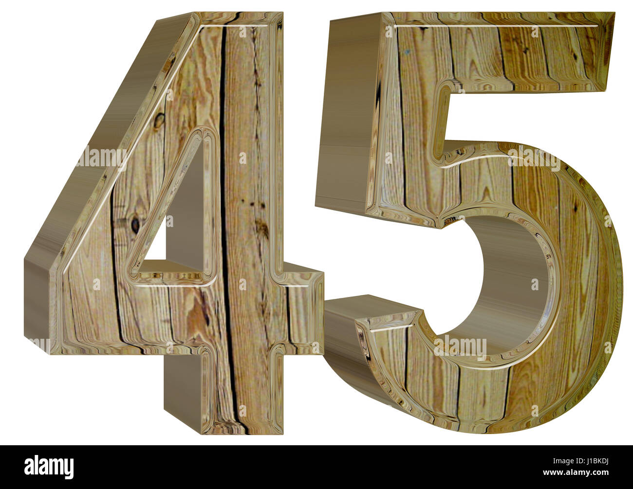 Chiffre 45, quarante cinq, isolé sur fond blanc, 3D render Photo Stock ...