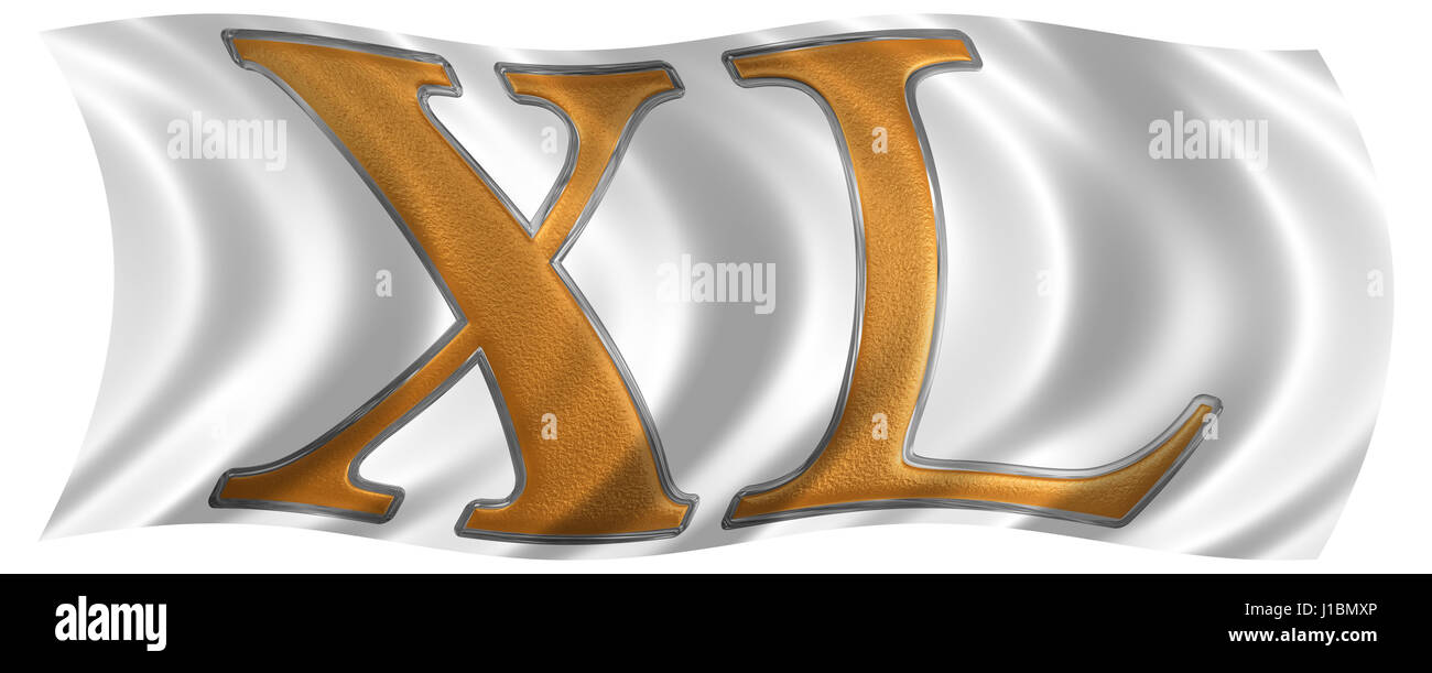 Dans le vent qui flotte le drapeau avec le chiffre romain XG ...