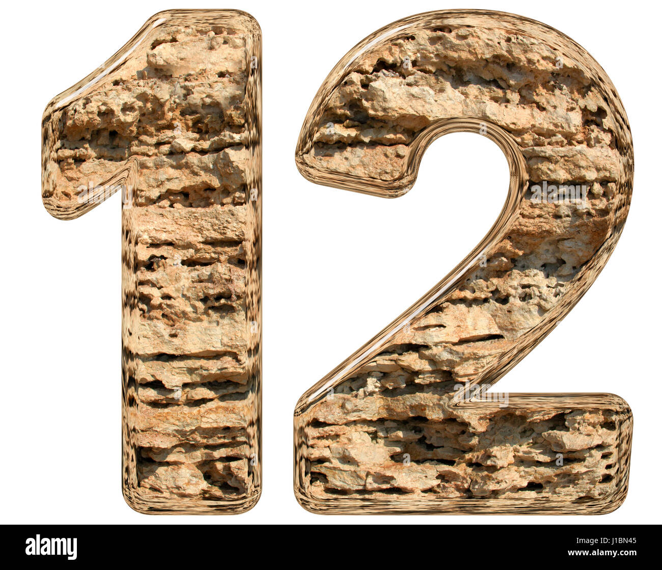 Numeral 12 twelve isolated on Banque de photographies et d’images à ...