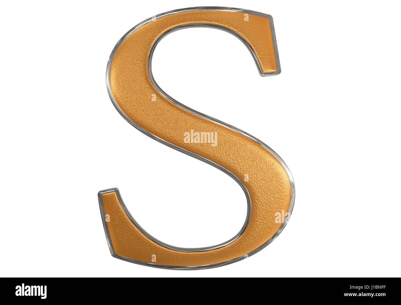 Lettre majuscule S, isolé sur blanc, 3D illustration Photo Stock - Alamy