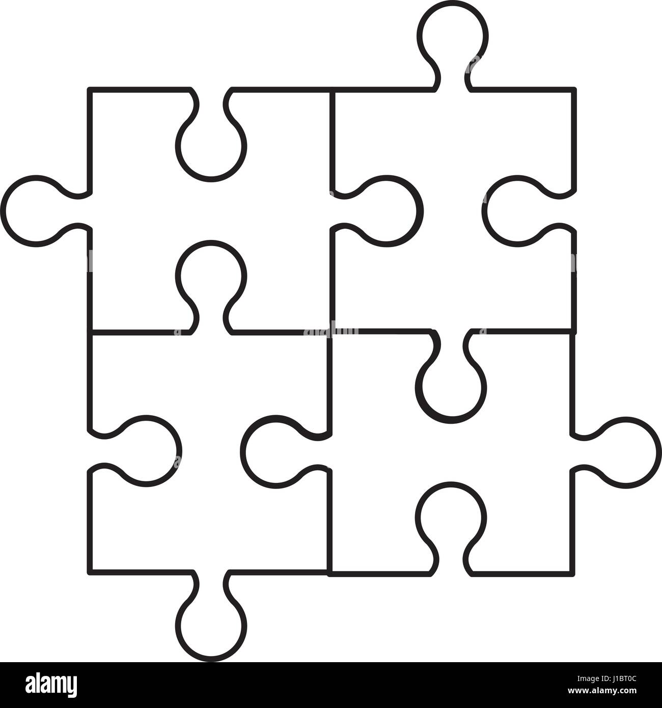 Jigsaw Puzzle contour idée innovation Image Vectorielle Stock - Alamy