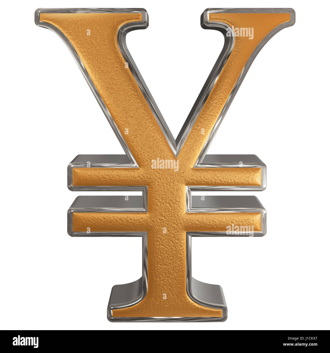 Symbole du yen japonais, isolé sur fond blanc, 3D illustration Photo ...