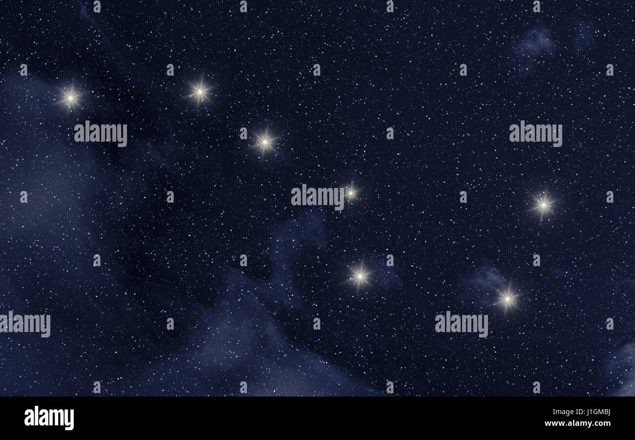 La Grande Ourse constellation dans le ciel de nuit avec des étoiles ...