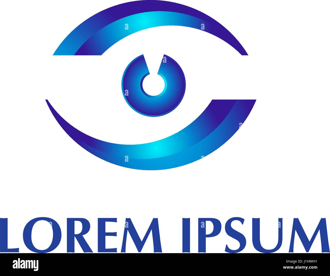 Logo Vector élément graphique sur fond blanc. Optique de l'œil Image ...