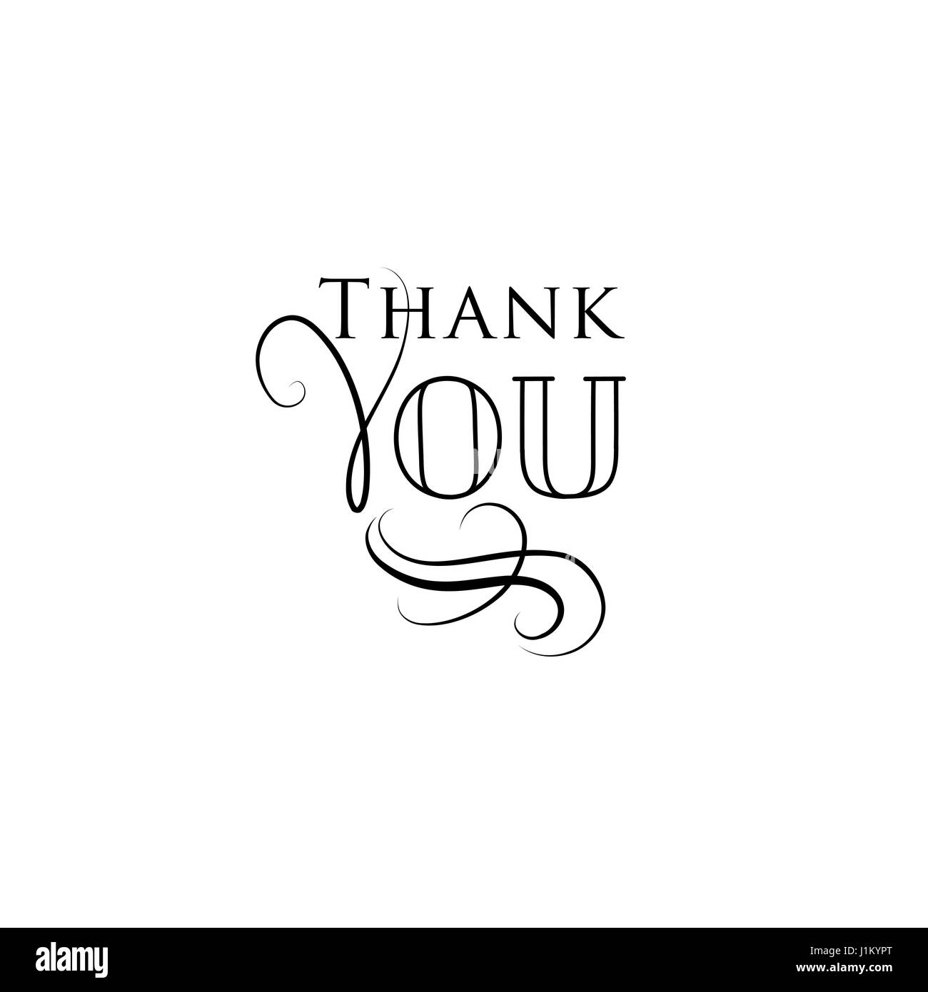 Merci carte de souhaits avec lettrage manuscrit et agiter le décor ...