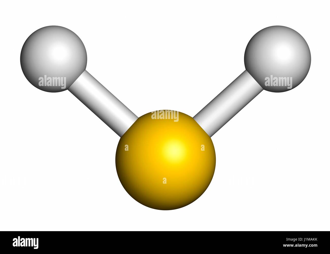 L'hydrogène sulfuré (H2S) molécule. Gaz toxiques avec odeur ...