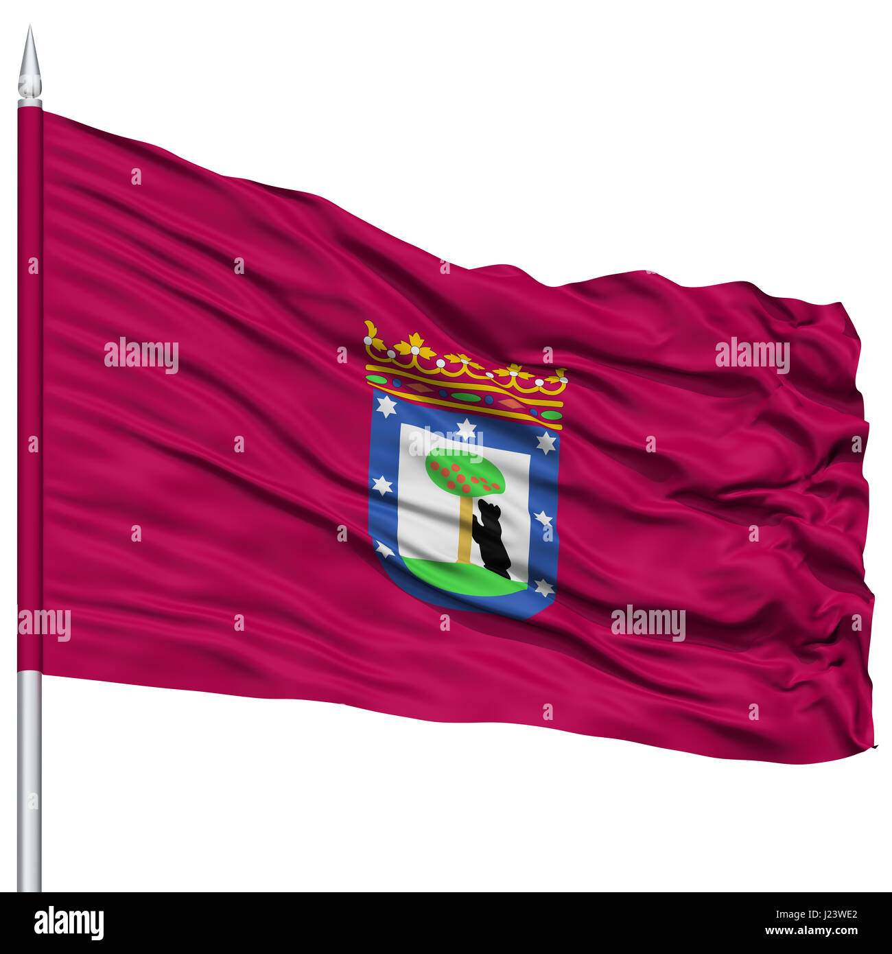 Drapeau de madrid espagne drapeaux de madrid Banque de photographies et ...