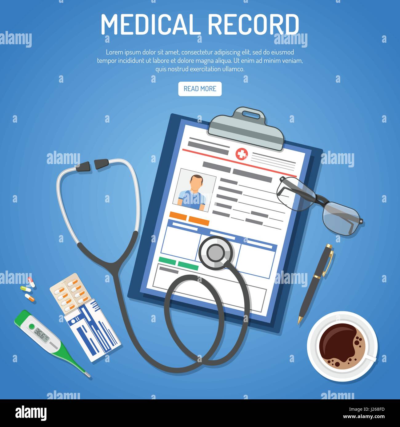 Dossier du patient Banque d'images vectorielles - Alamy