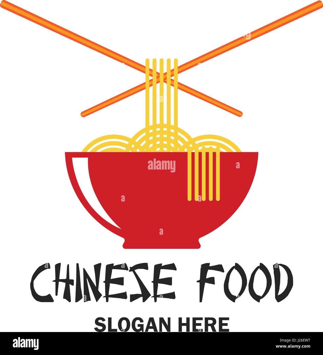 Restaurant chinois / Chinese food logo avec texte de l'espace pour ...