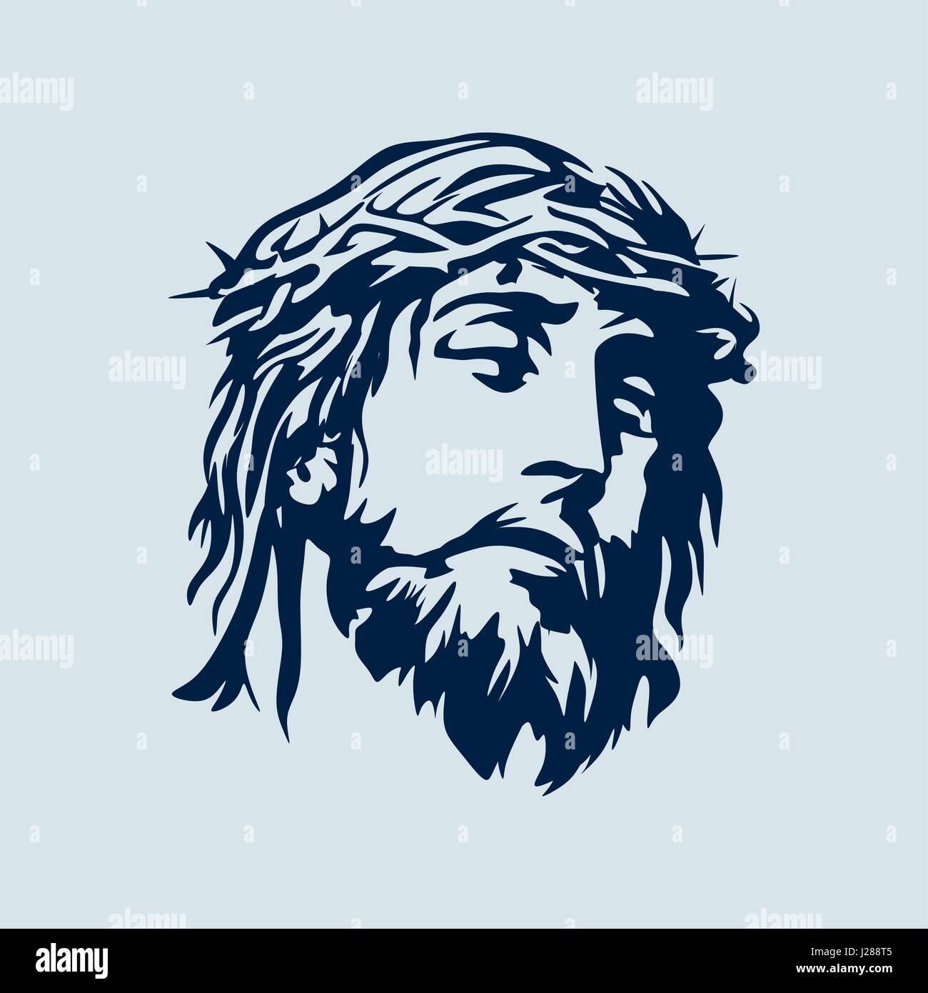 Visage du Seigneur Jésus Christ Image Vectorielle Stock - Alamy