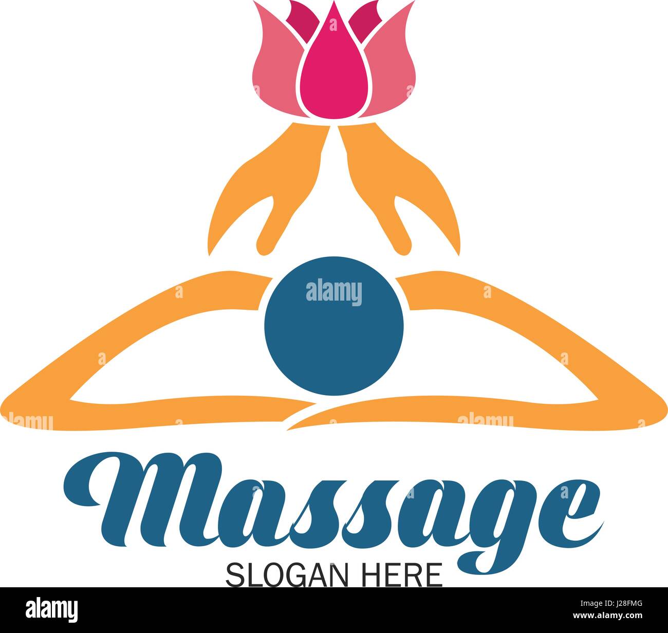 Massage Therapy Logo Banque Dimages Vectorielles Alamy