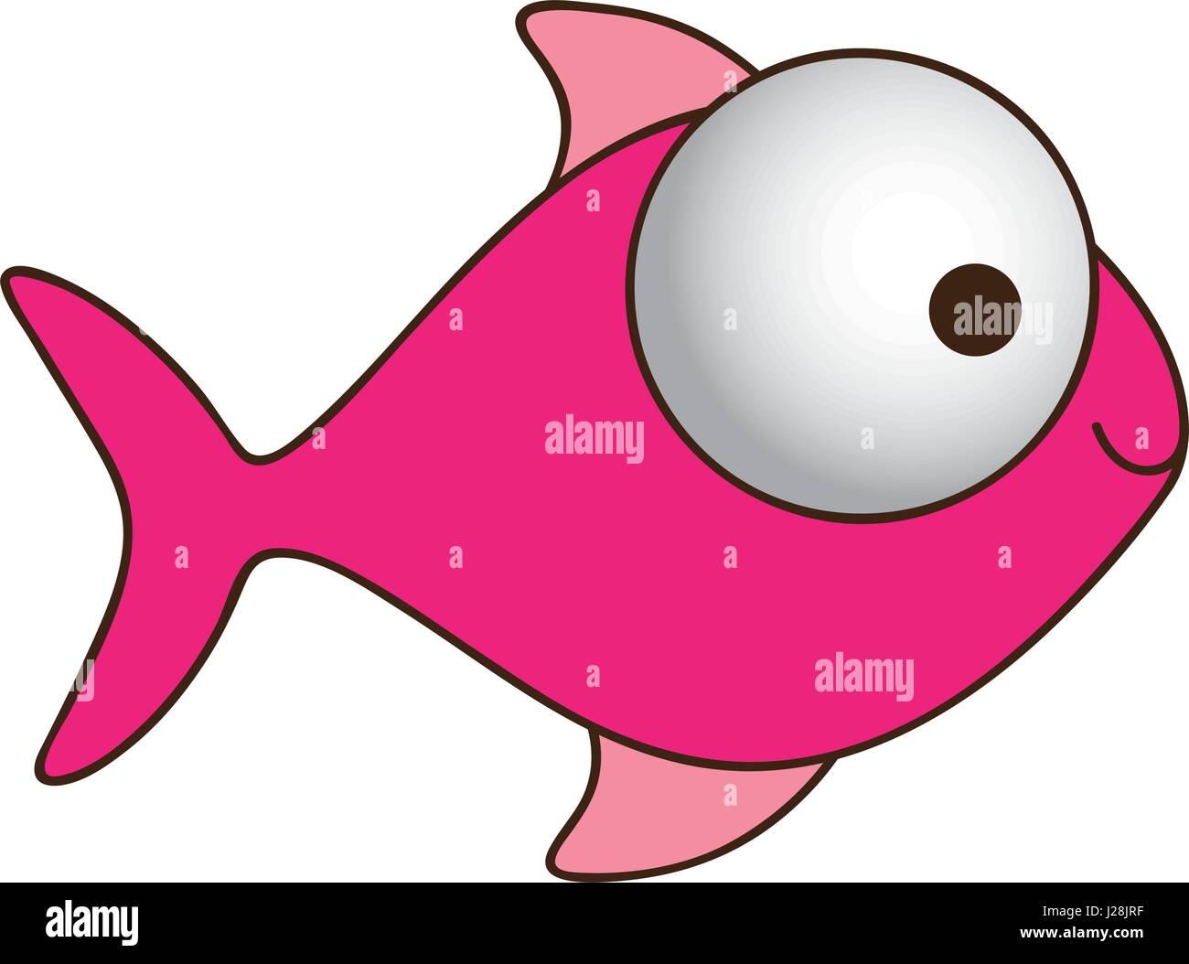 Poisson gros oeil Banque d'images vectorielles - Alamy