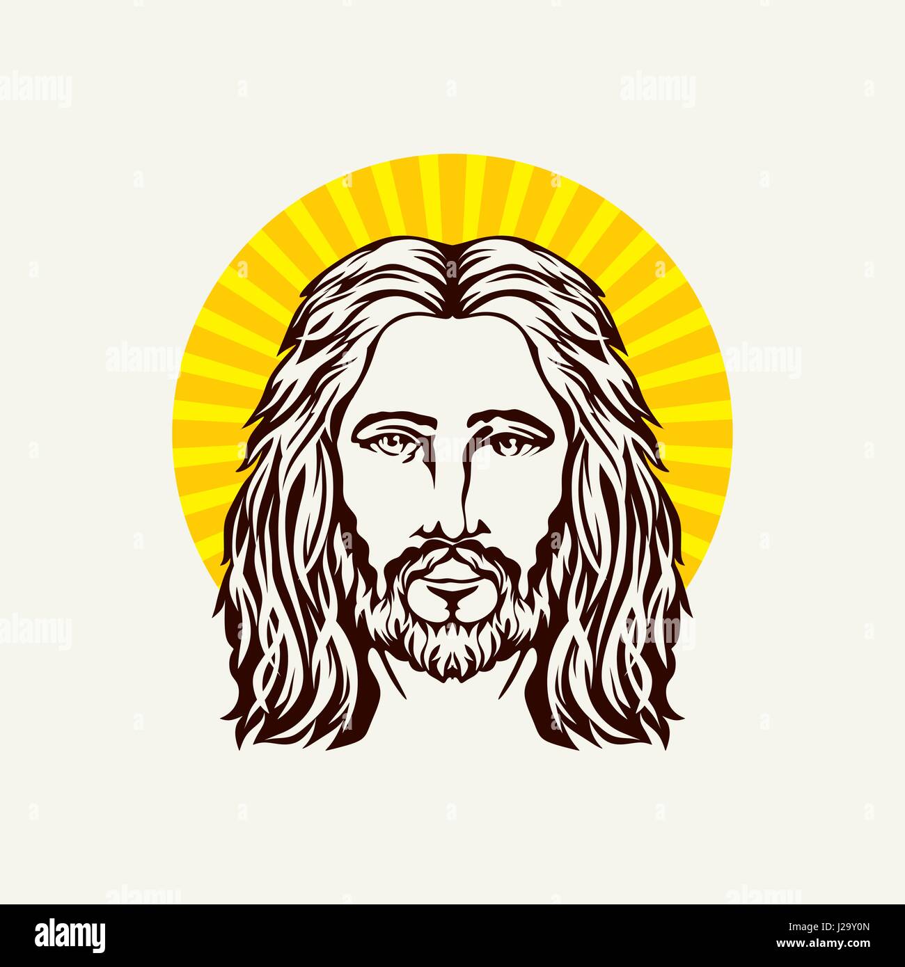 Visage du Seigneur Jésus Christ Image Vectorielle Stock - Alamy