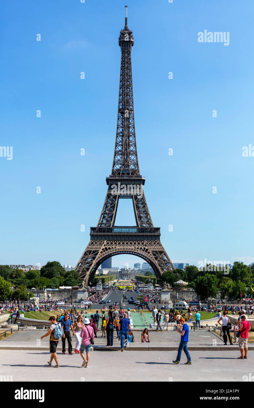 La Tour Eiffel Tower (Tour Eiffel), du Trocadéro, Paris, France Photo Stock - Alamy