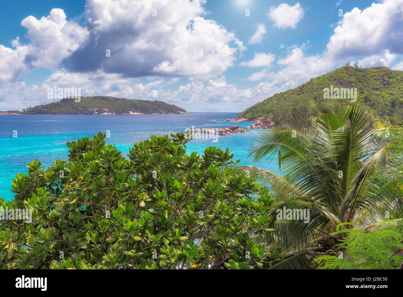 Vue sur mahe seychelles Banque de photographies et d’images à haute ...