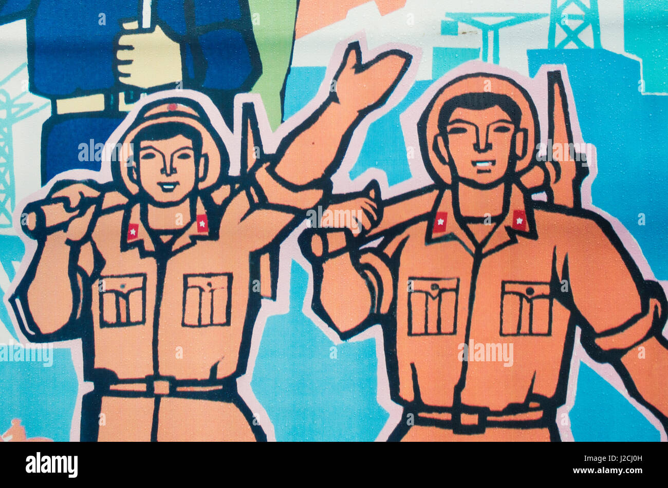 Vietnam, Hanoi. Musée de l'histoire militaire du Vietnam, affiches de ...