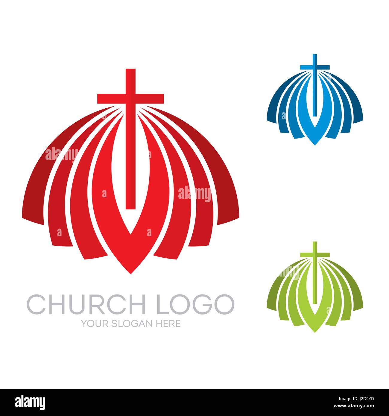 Logo de l'église. Symboles chrétiens. La grandeur et la gloire de Jésus ...