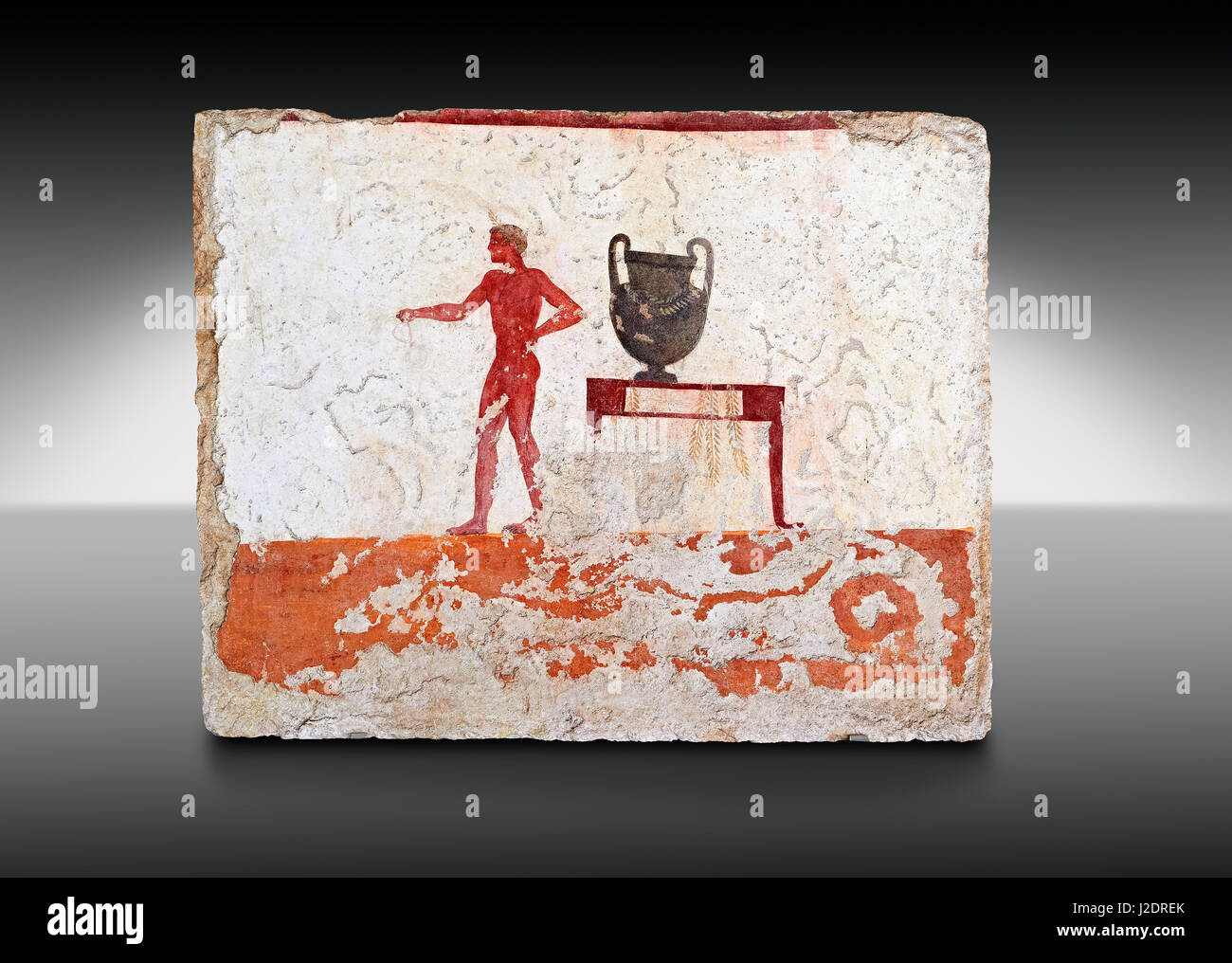 Fresque grecque sur l'intérieur de la Tombe du Plongeur [la Tomba del ...