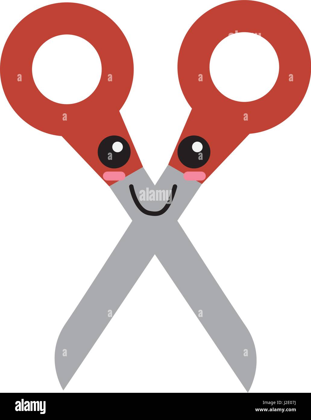 Cartoon illustration funny scissors Banque d'images vectorielles - Alamy