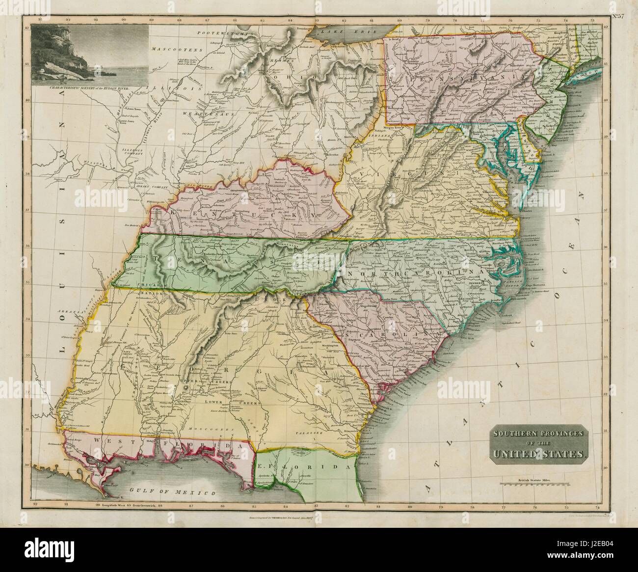 Mapa político de florida Banque de photographies et d’images à haute ...