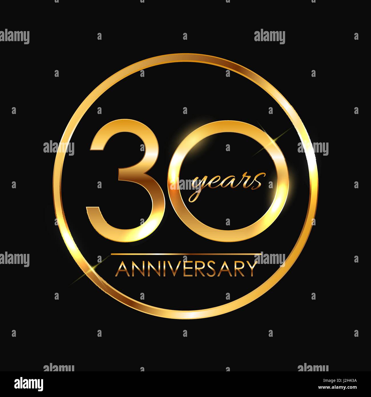 Carte anniversaire 30 ans Banque d'images vectorielles - Alamy
