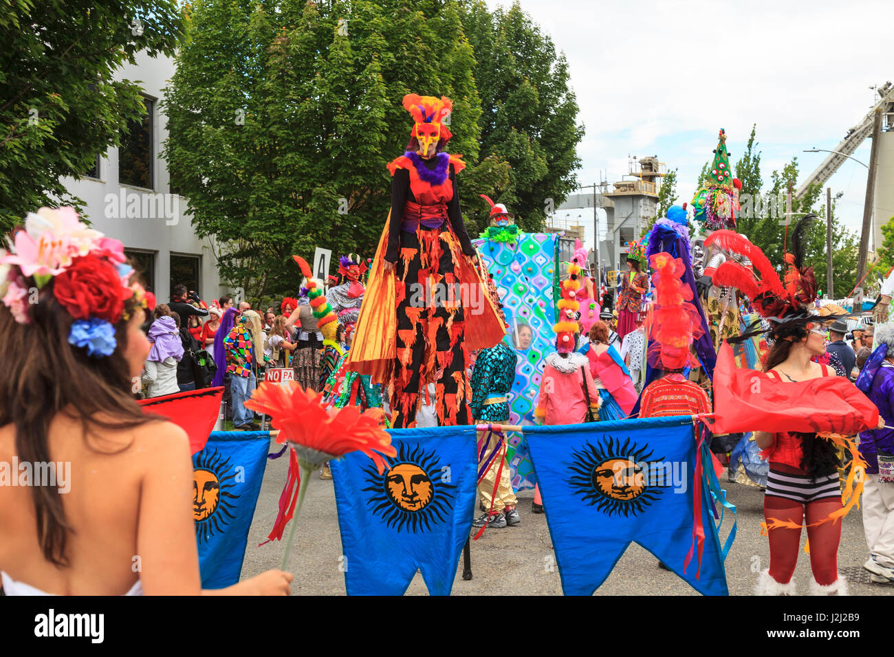 Annual Fremont Solstice Parade Seattle Banque d'image et photos - Alamy