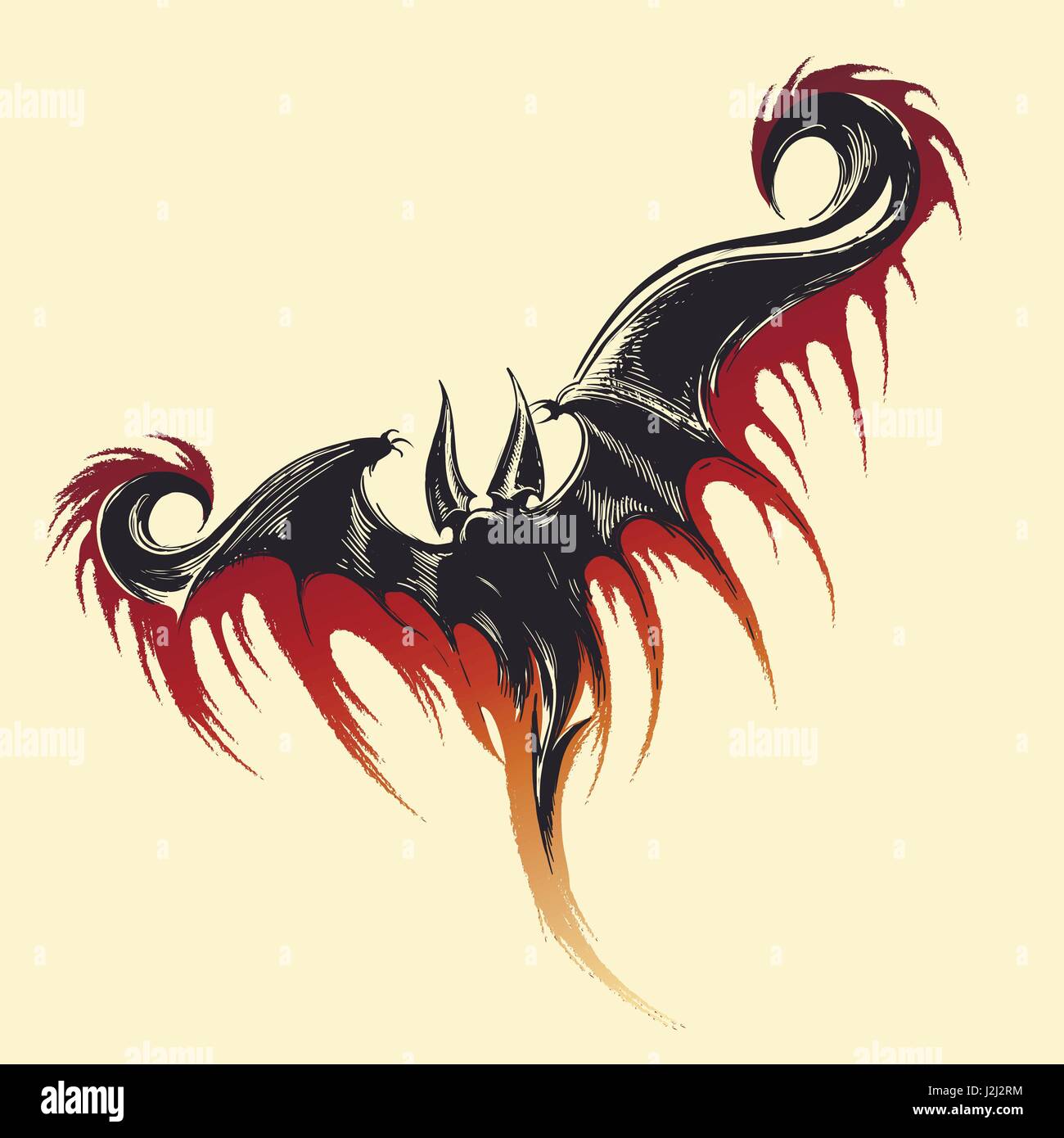 Devil demon head vector illustration Banque de photographies et d ...