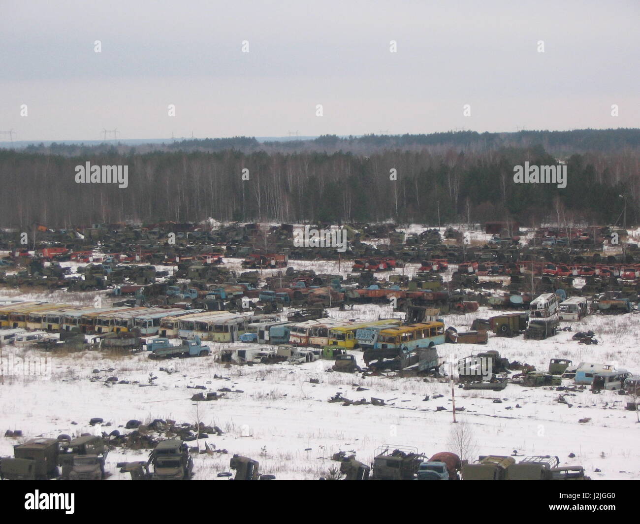 L'Ukraine. Zone d'exclusion de la centrale nucléaire de Tchernobyl ...