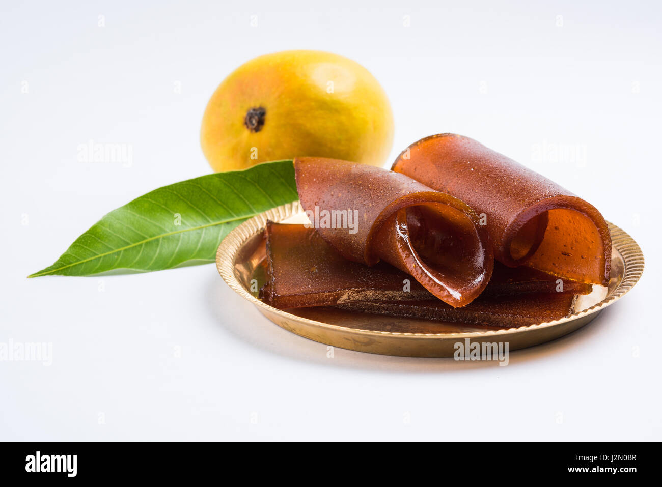 La mangue alphonso indien appelé jelly séchées mango mango papad ou ...