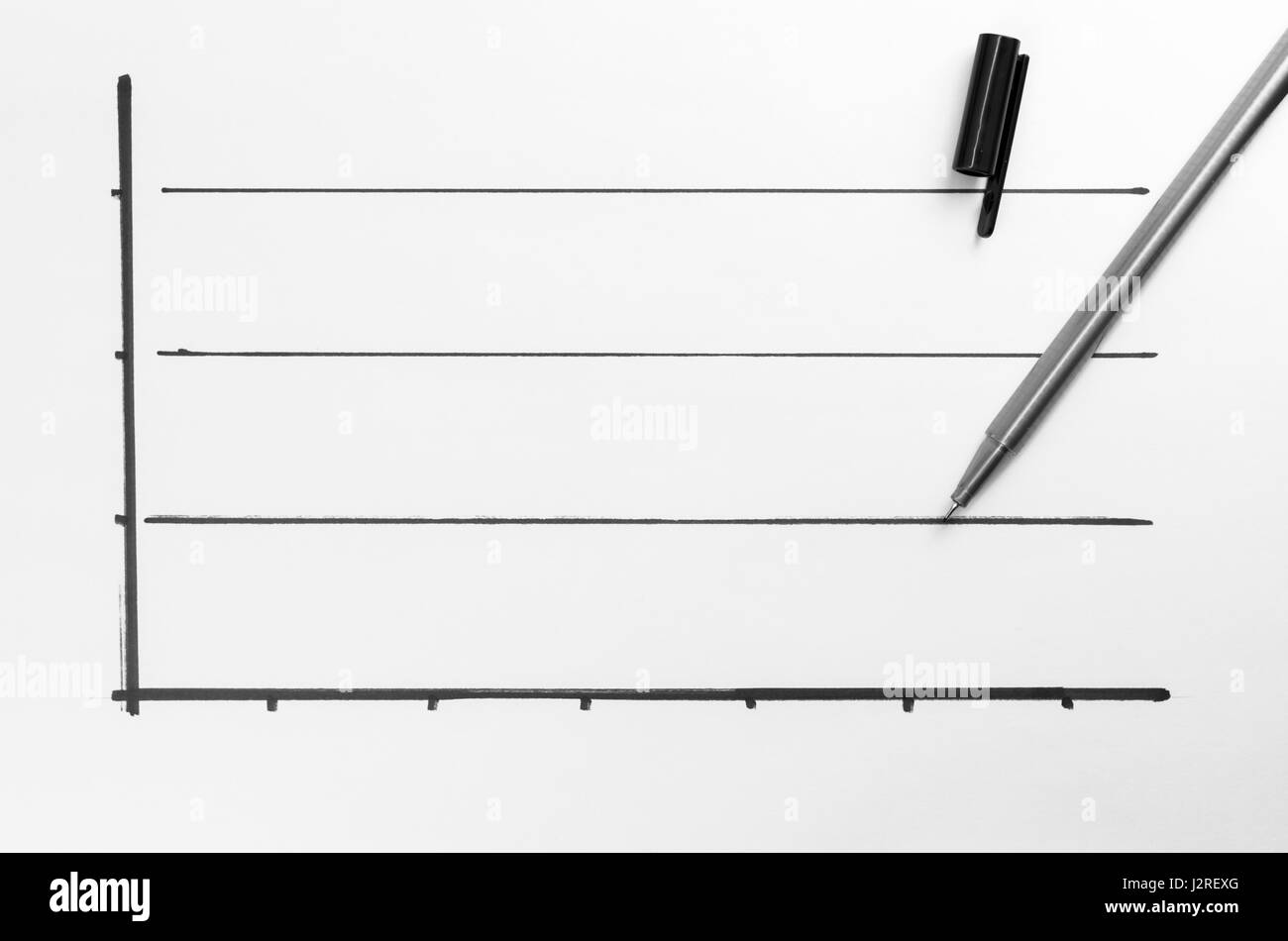 Contexte graphique vierge avec crayon - Vue de dessus Photo Stock - Alamy