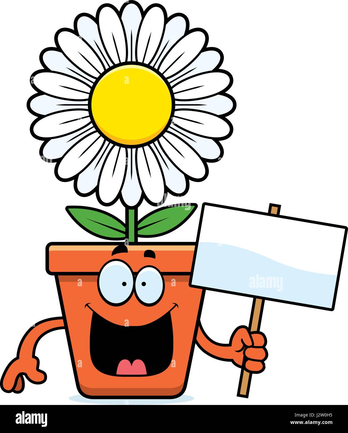 Un dessin de l'illustration d'un pot avec un panneau Image Vectorielle ...