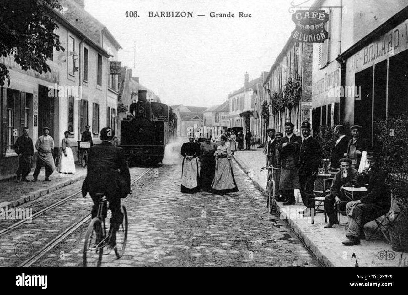 Le village de barbizon Banque d'images noir et blanc - Alamy