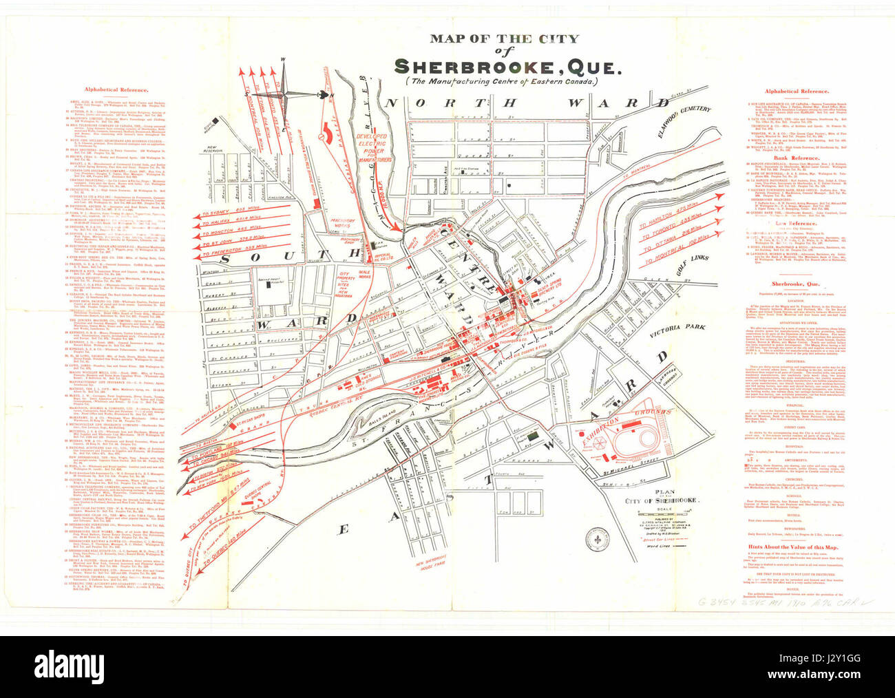 Carte de sherbrooke Banque de photographies et d’images à haute ...