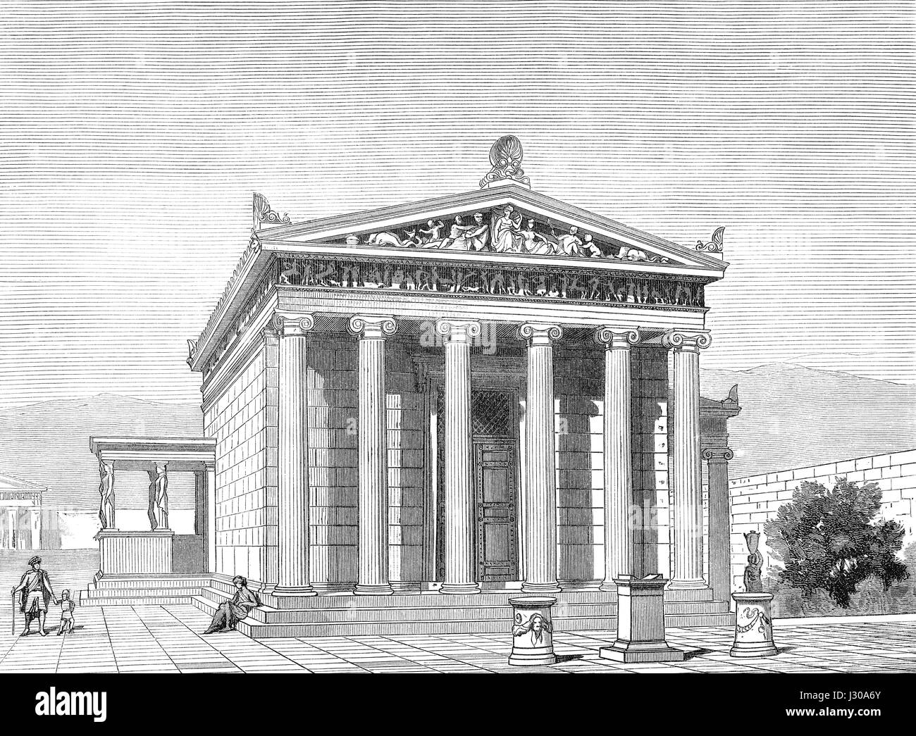 Temple grec dessin Banque de photographies et d’images à haute ...